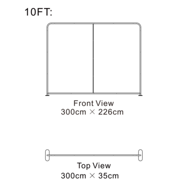 Straight Wave Tube Wall Display Stand10FT from China manufacturer - 东华 ...