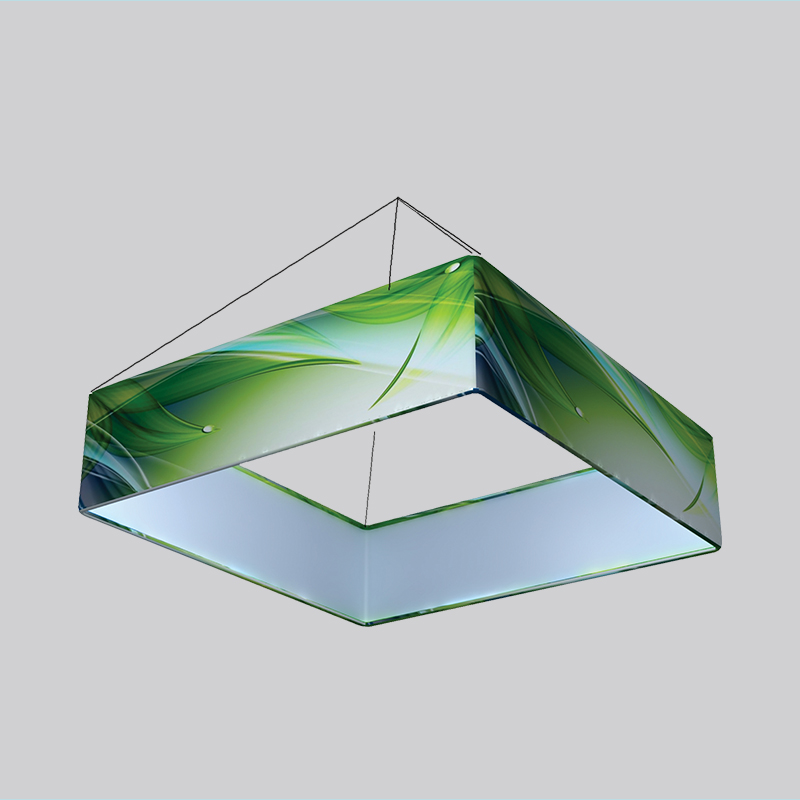 Trade Show Lightweight Aluminum Square Wave Tube Hanging Sign from ...