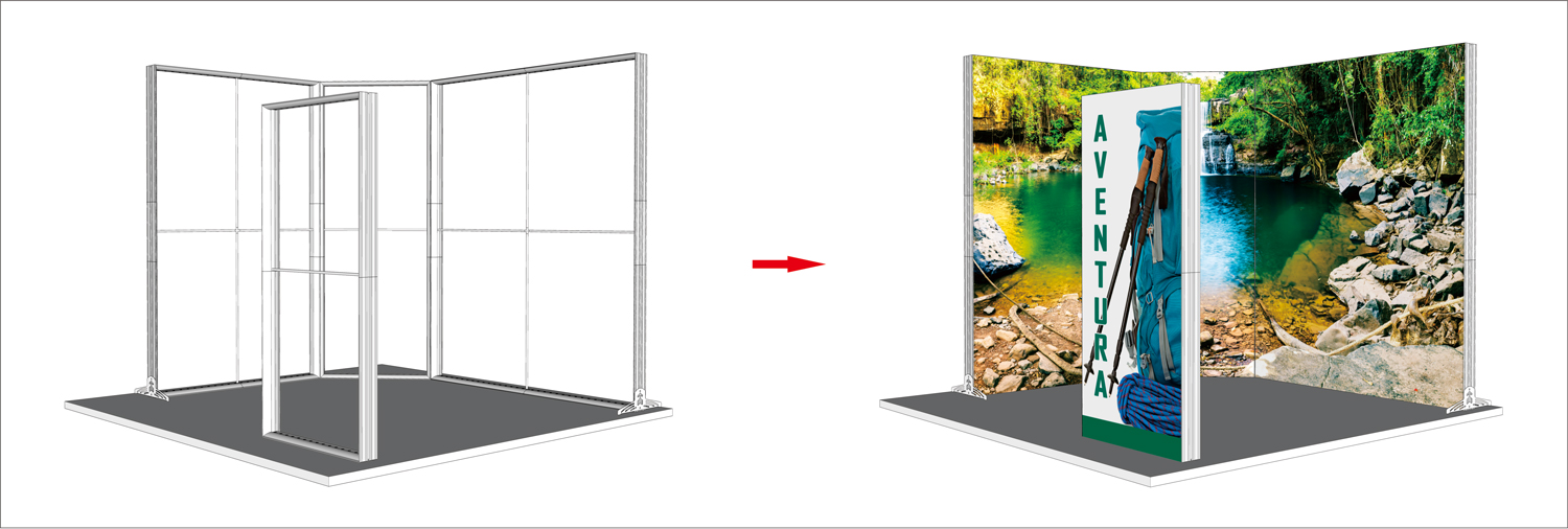 Advertising Portable Aluminum Foldable display Stand from China ...